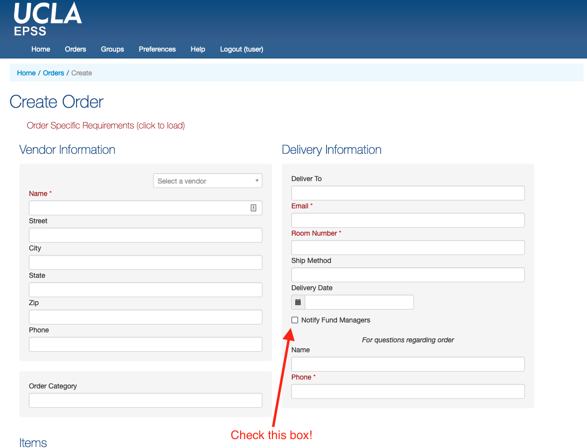How to Place an Order with the Orders App – EPSS IT
